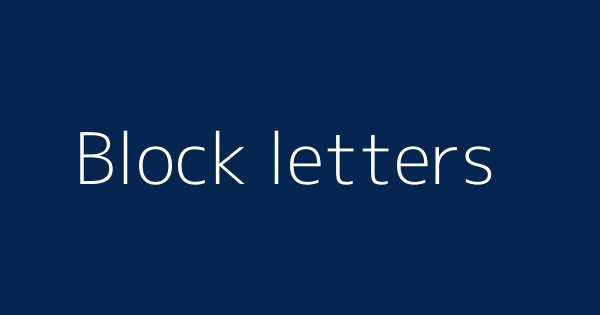 Block letters | Definitions & Meanings