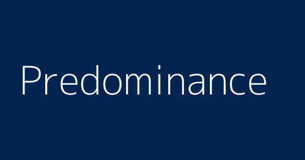Predominant Definition