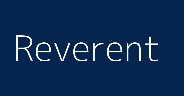 Reverent Definition