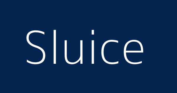 Sluice Meaning May/June2012