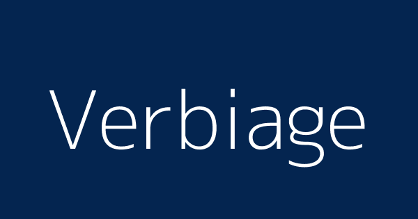 Verbiage Definitions Meanings That Nobody Will Tell 59 Off